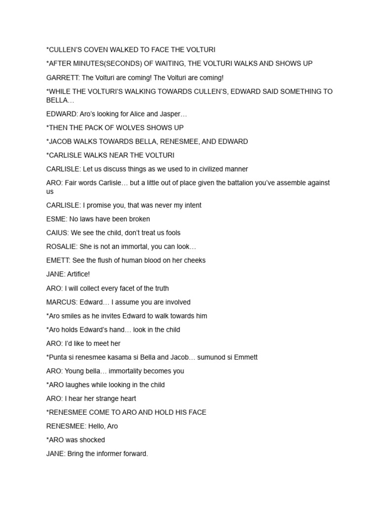 Twilight Script | PDF