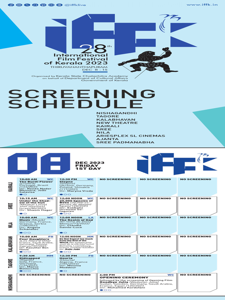 IFFK 2023 - Schedule | PDF