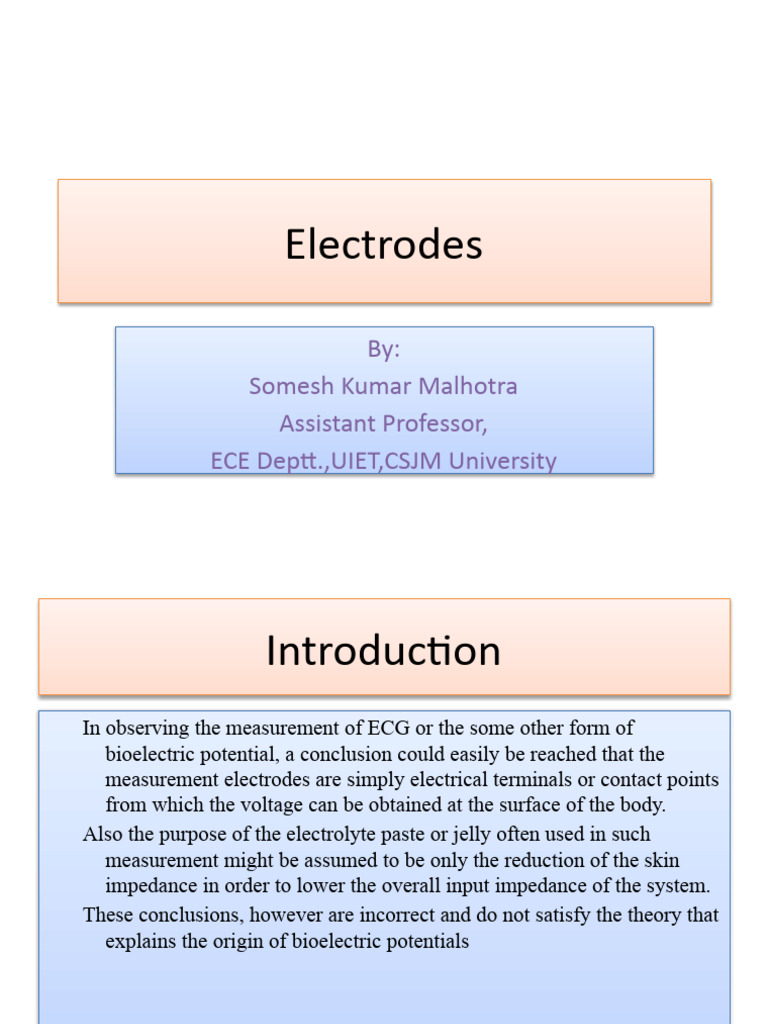 Electrodes | PDF | Ion | Membrane Potential