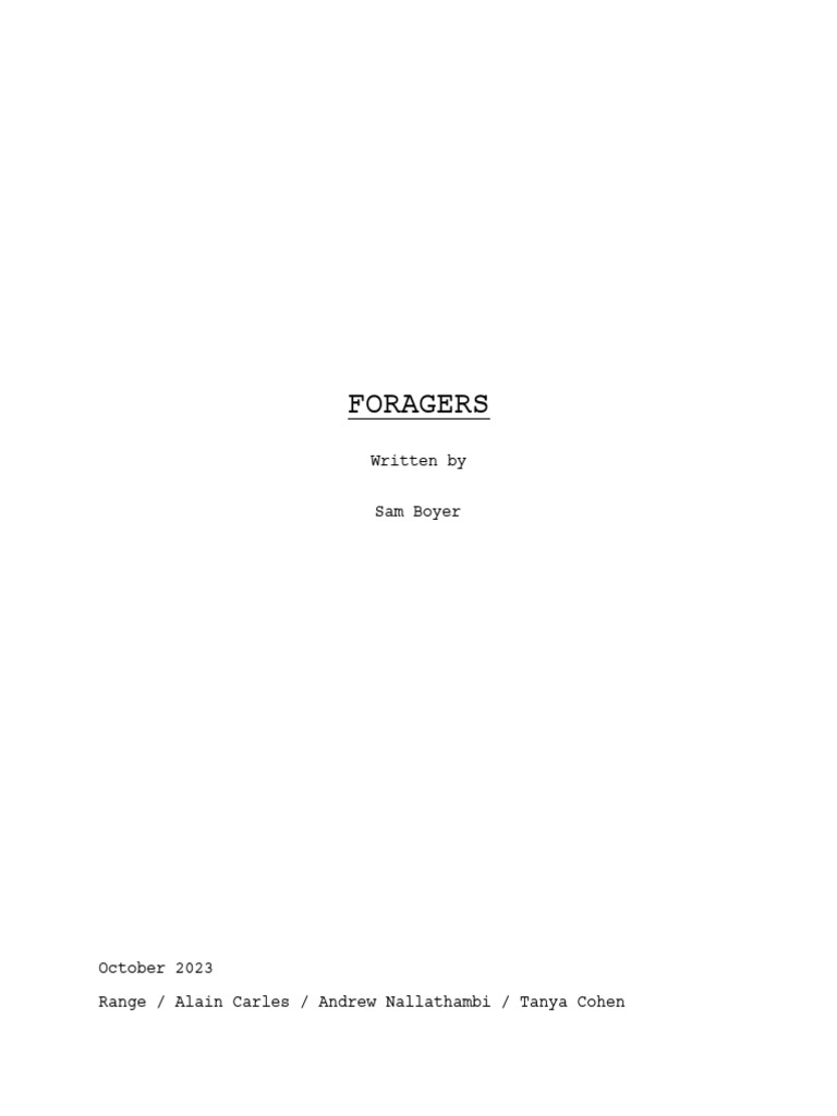 11 - FORAGERS by Sam Boyer | PDF