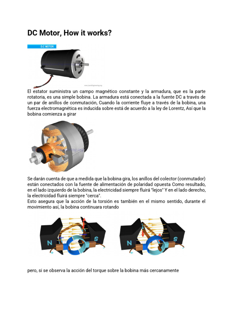 Video 2 DC Motor, How It Works | PDF | Motor eléctrico | Ingenieria ...