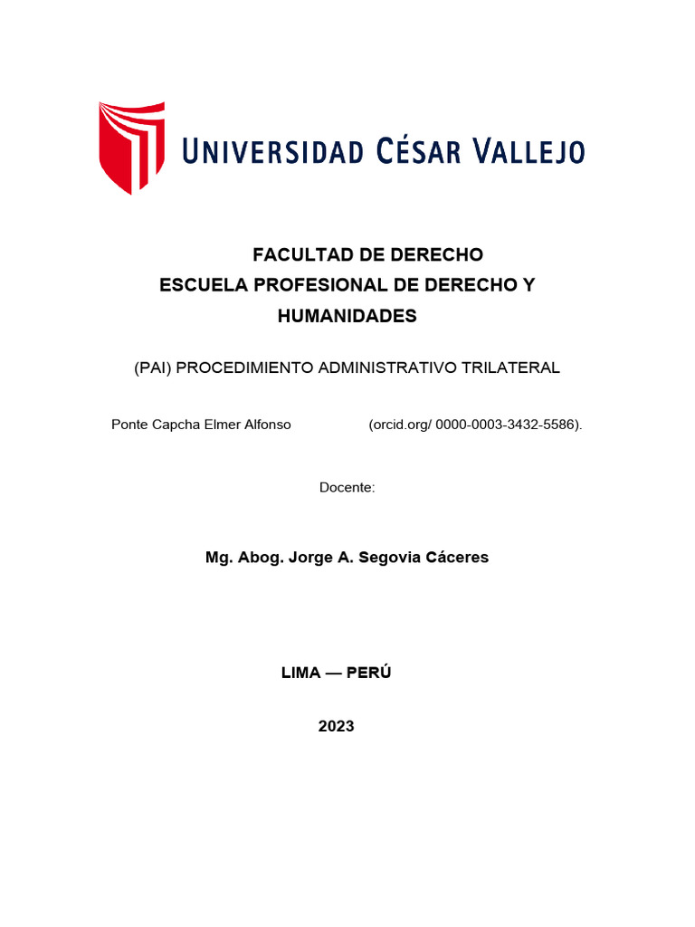 PROCEDIMIENTO ADMINISTRATIVO TRILATERAL | PDF