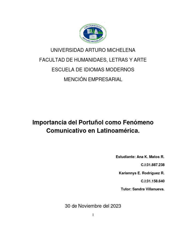 El Portuñol Como Aprendizaje Latinoamericano | PDF | Lengua española ...