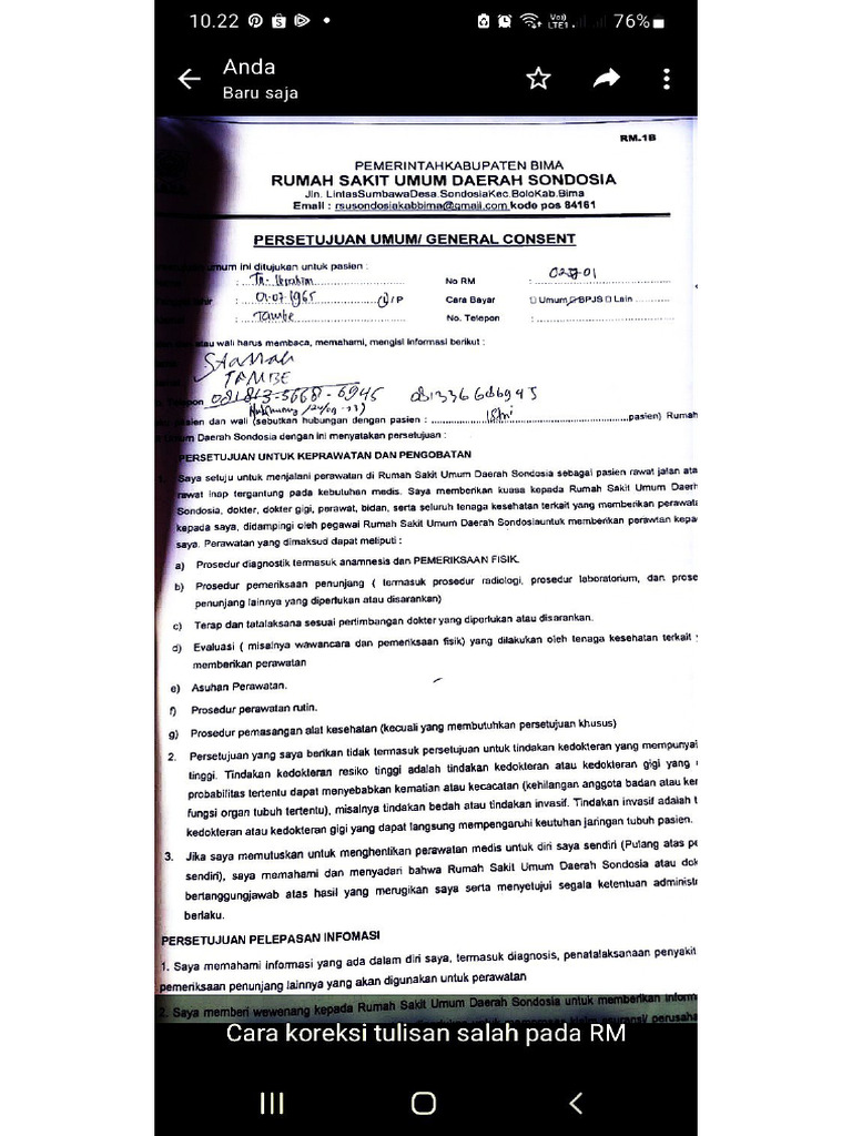 koreksi catatan pada brm | PDF