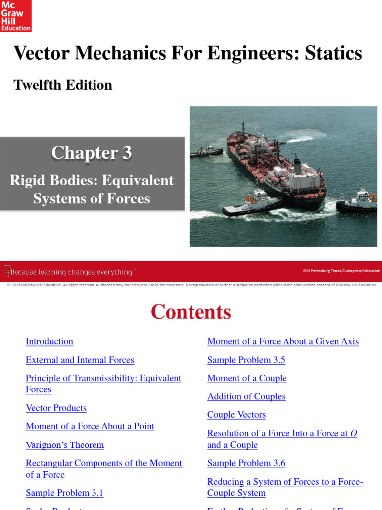 Vector Mechanics For Engineers: Statics: Twelfth Edition | PDF | Euclidean Vector | Force