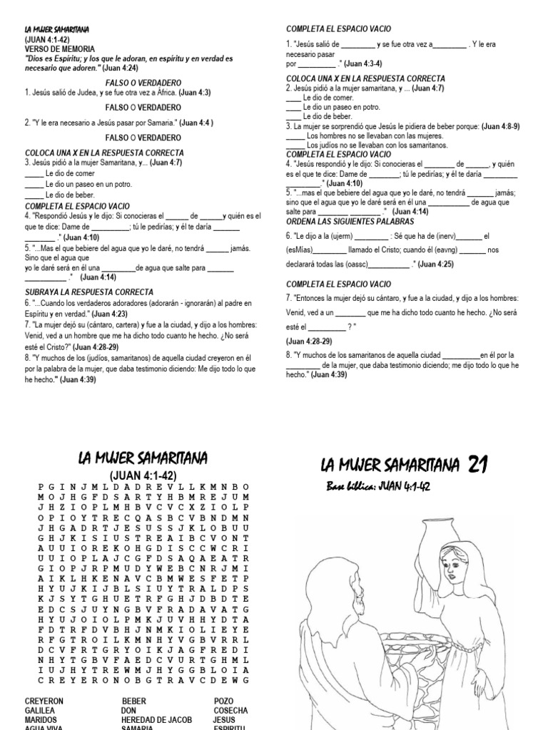 21 LA MUJER SAMARITANA | PDF | Jesús | Teología sistemática