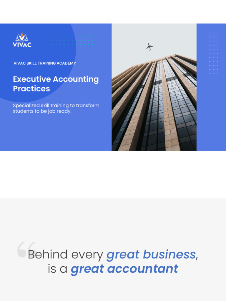 Executive Accounting Practices at VIVAC | PDF
