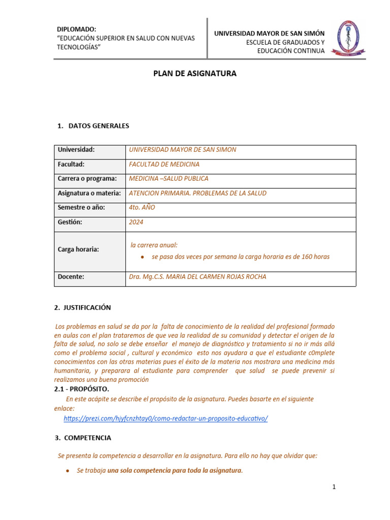 Formato de Plan Global Primera Parte | PDF | Evaluación | Pedagogía