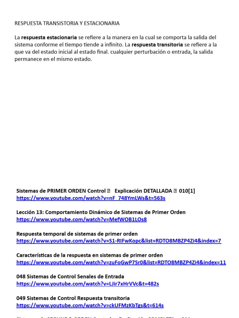 Repuesta Transitoria y Estacionaria REV4 | PDF | Simulación | Ingeniería