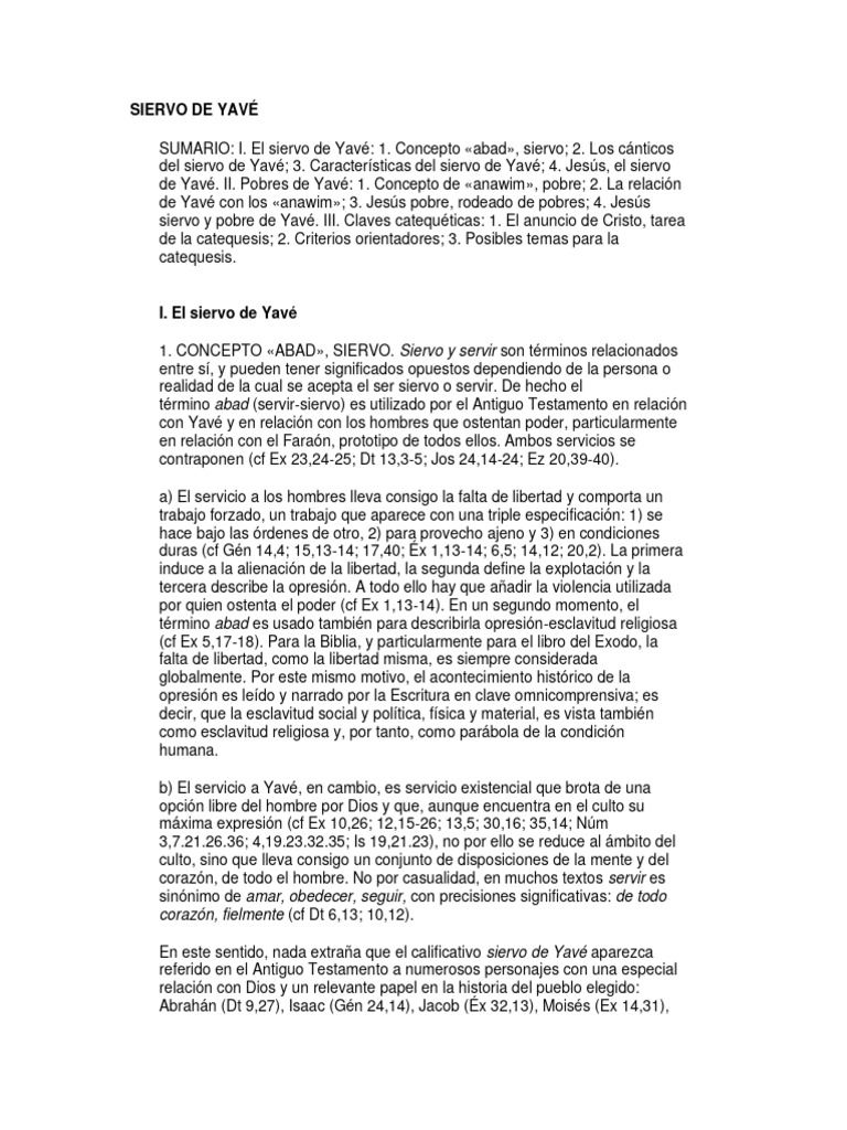 El Siervo de Yavé en Isaías | PDF | Jesús | Salvación