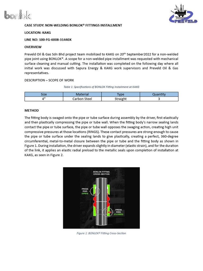 Case Study - Bonlok (Straight and Flange) | PDF | Pipe (Fluid ...