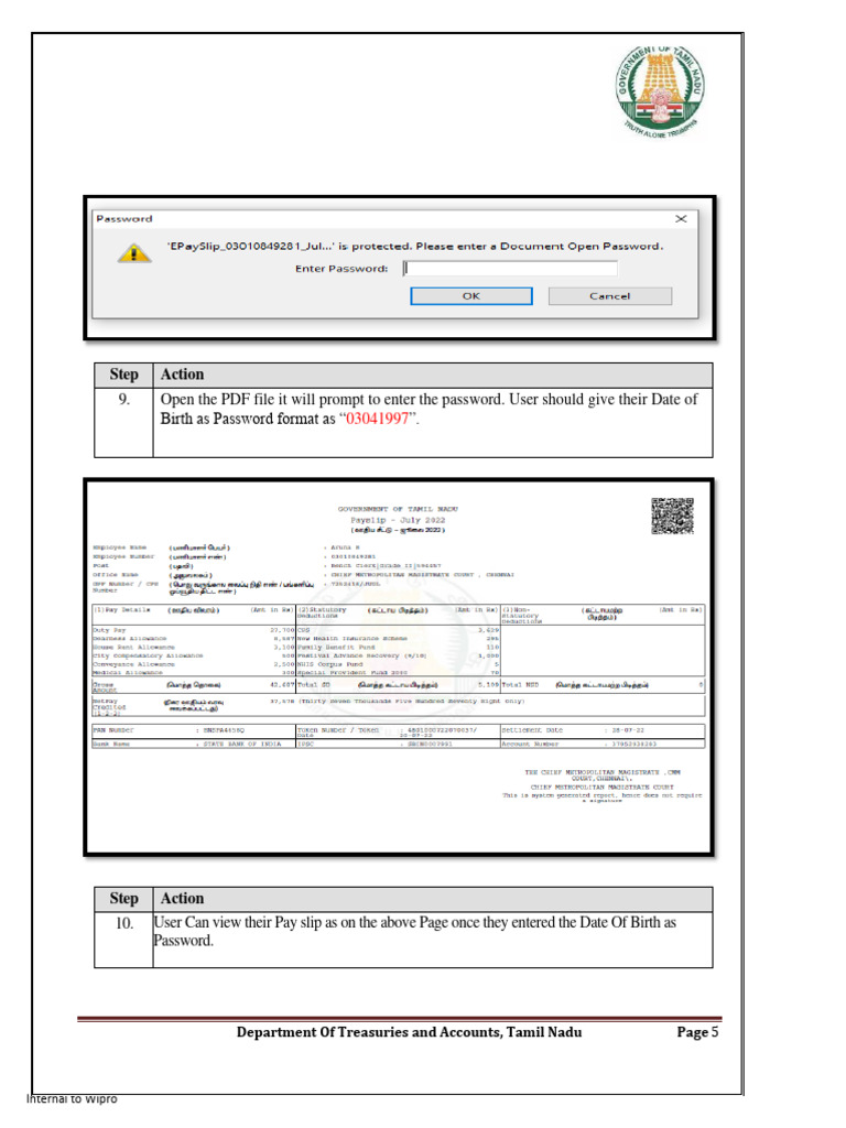 IFHRMS Easy Login For TN Govt Employees | PDF