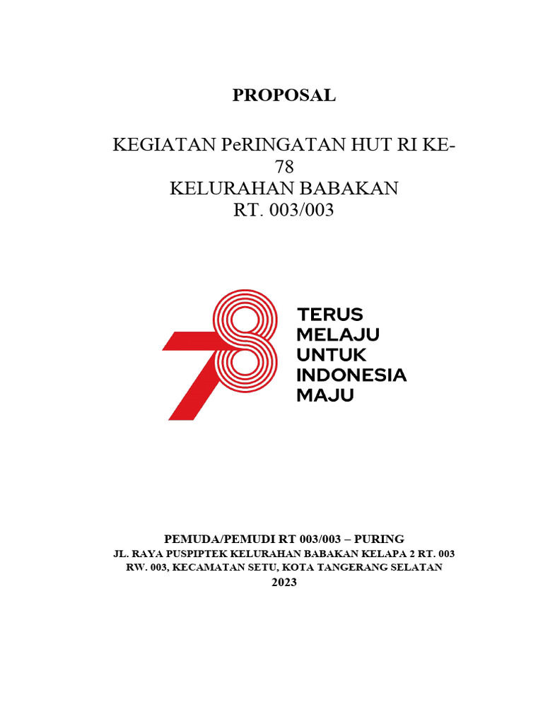 Proposal 17 Agustus 2023 REV | PDF