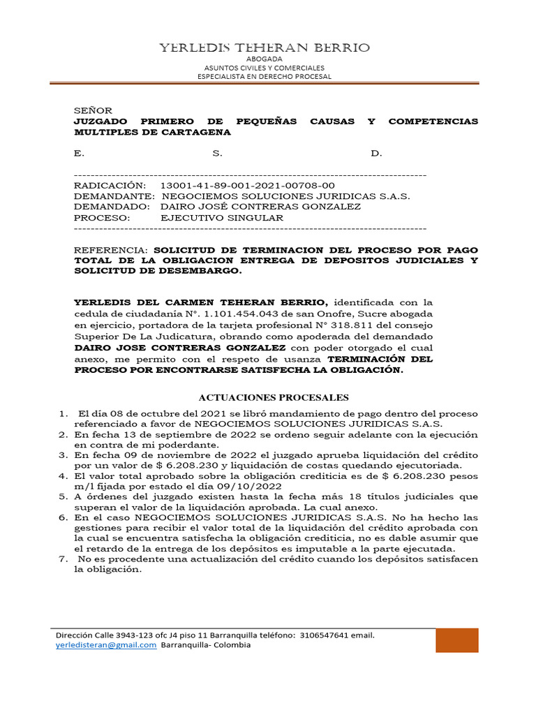 Terminacion Dairo | PDF | Justicia | Crimen y violencia