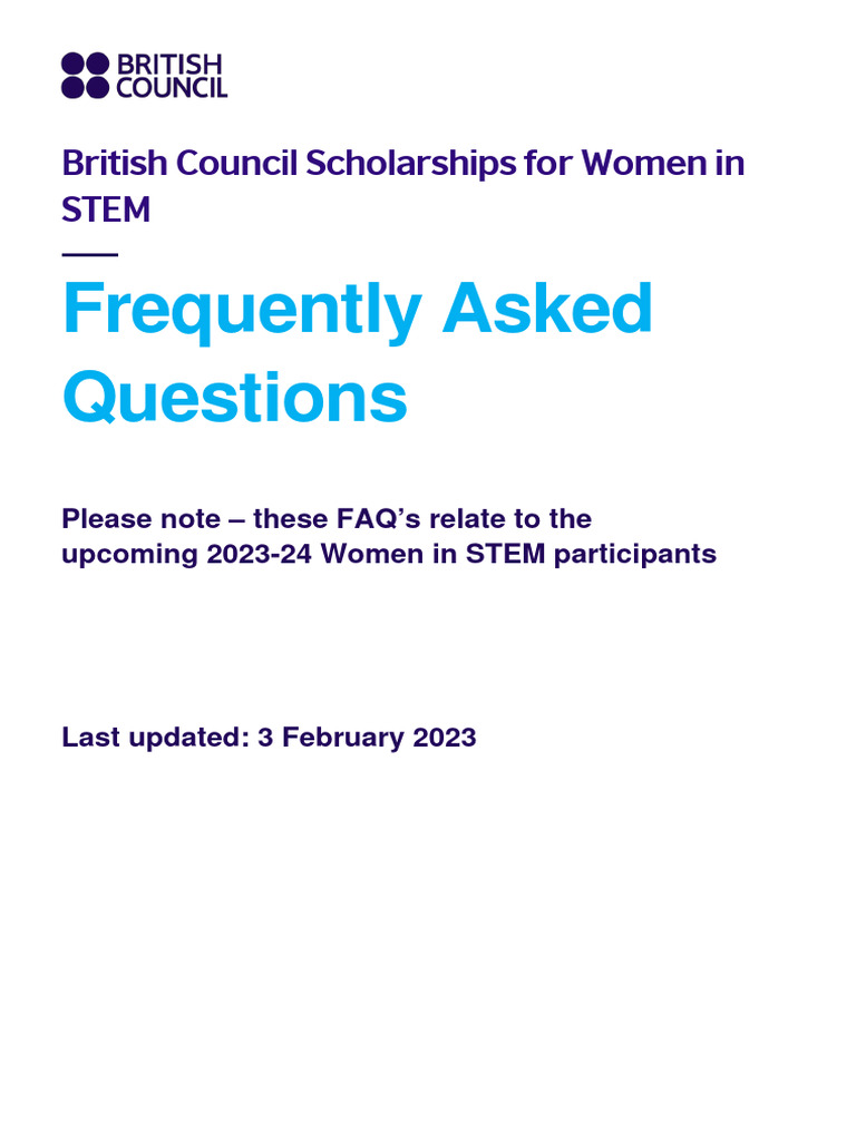 Women in Stem Scholarships Frequently Asked Questions 0 | PDF ... Women in Stem Scholarships Frequently Asked Questions 0 | PDF ...