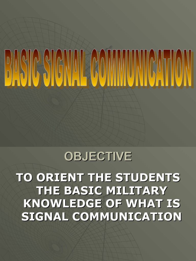 Military Signal Communication Basics | PDF | Radio | Transmitter