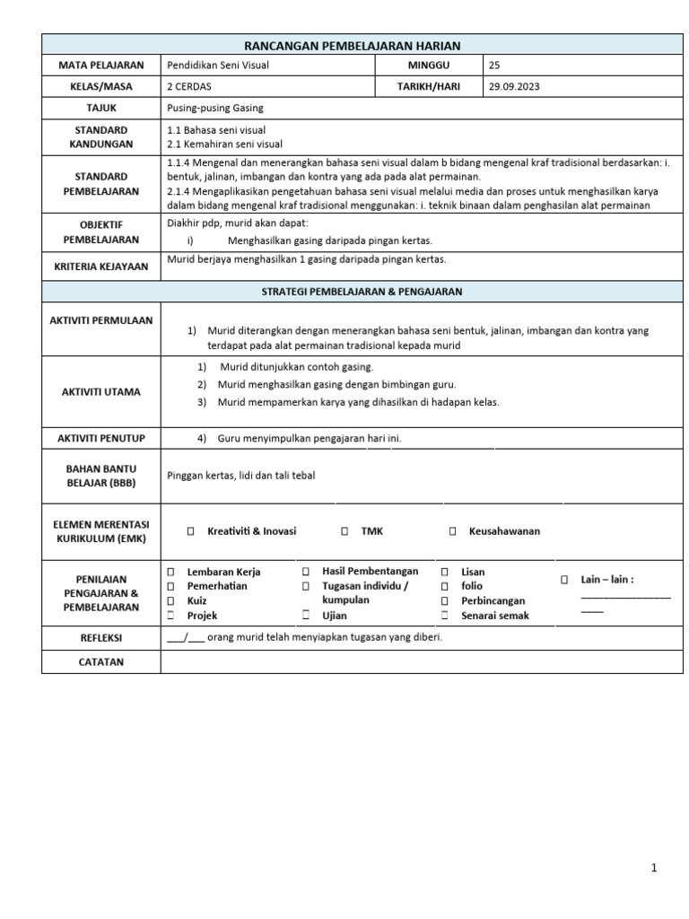 RPH-Pend-Seni-Visual t2 | PDF