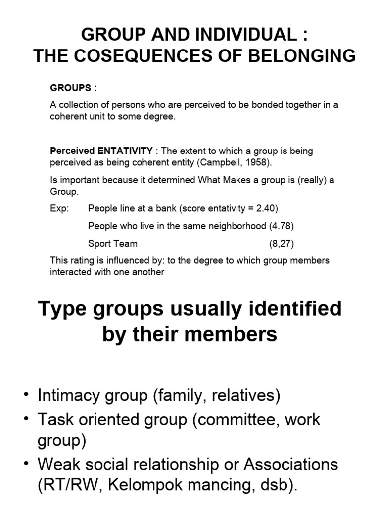 Groups and Individual | PDF | Organizational Behavior | Cognitive Science
