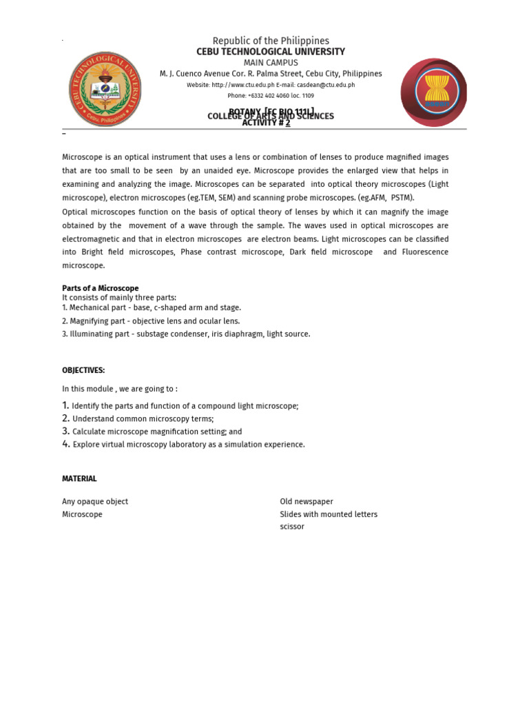 Bio111 - Microscopy | PDF | Angular Resolution | Microscope