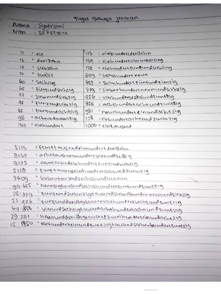 Syafriani (Tgs BHS Jerman) | PDF