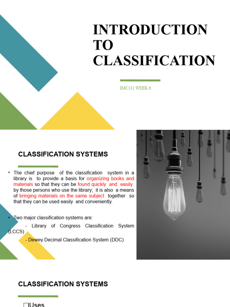 W6 - Intro To Classification | PDF | Information Science | Library Science