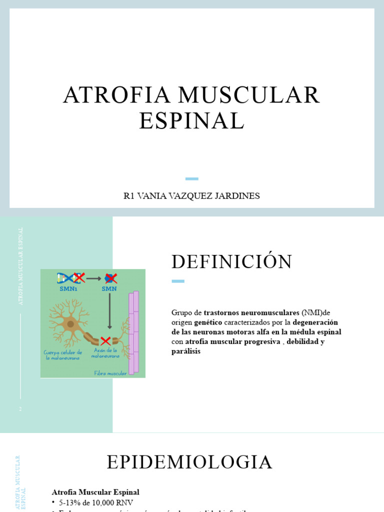 Definición y Tipos de Atrofia Muscular Espinal | PDF | Enfermedades y ...