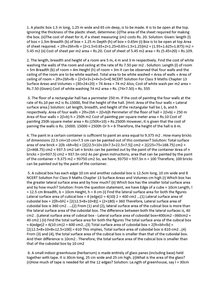 Mini Xerox of 13 Chapter | PDF | Sphere | Area