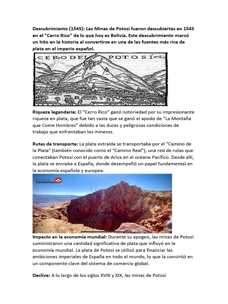 Descubrimiento de las Minas de Potosí 1545 | PDF