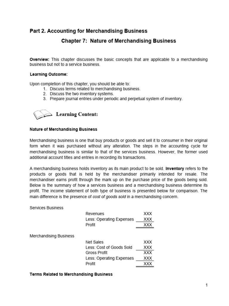 Understanding Merchandising Accounting | PDF | Debits And Credits ...