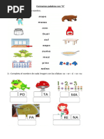 Actividades con la letra F para primer grado | PDF