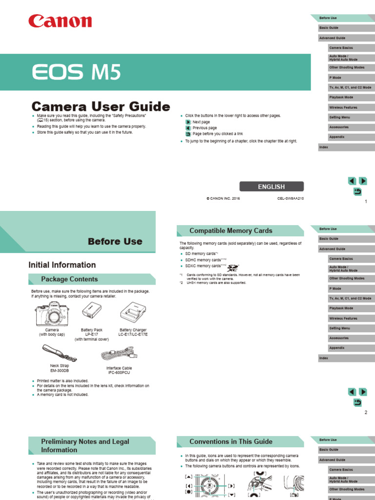 EOS M5 Camera User Guide en | PDF | Exposure (Photography) | Camera
