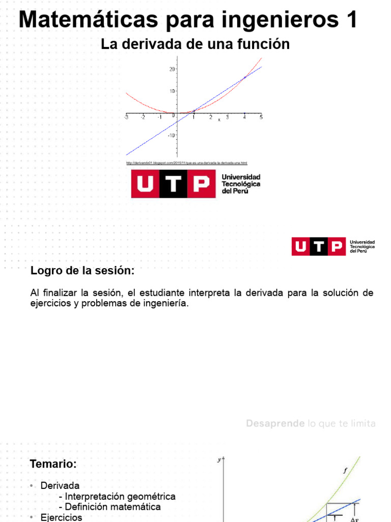 S08.s1 - Derivada. Interpretación Geométrica y Definición Matemática | PDF | Derivado | Matemáticas