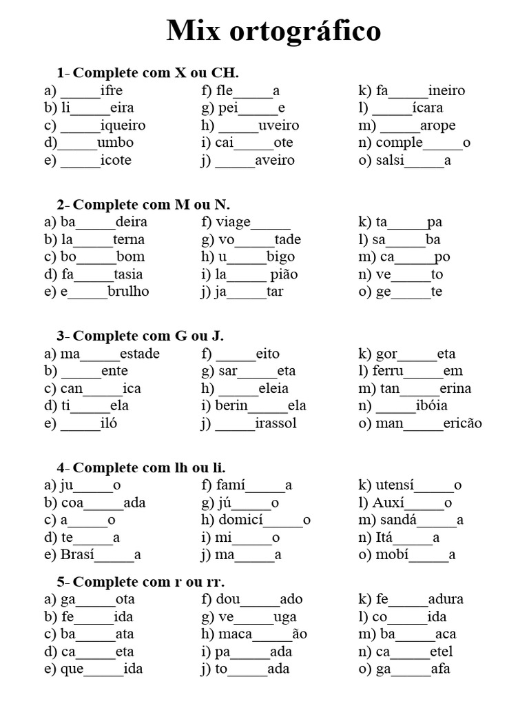 Mix Ortográfico | PDF | Famílias linguísticas