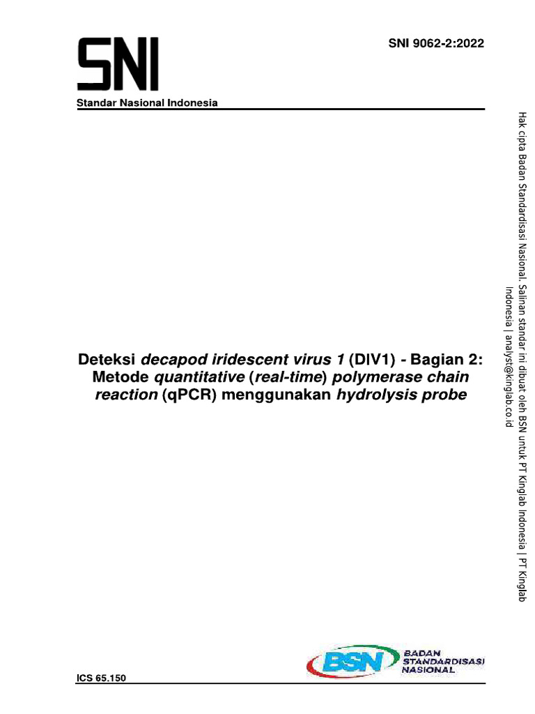 SNI 9062 - Div 1 Update | PDF