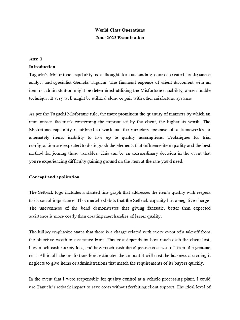 World Class Operations | PDF | Methodology | Brand