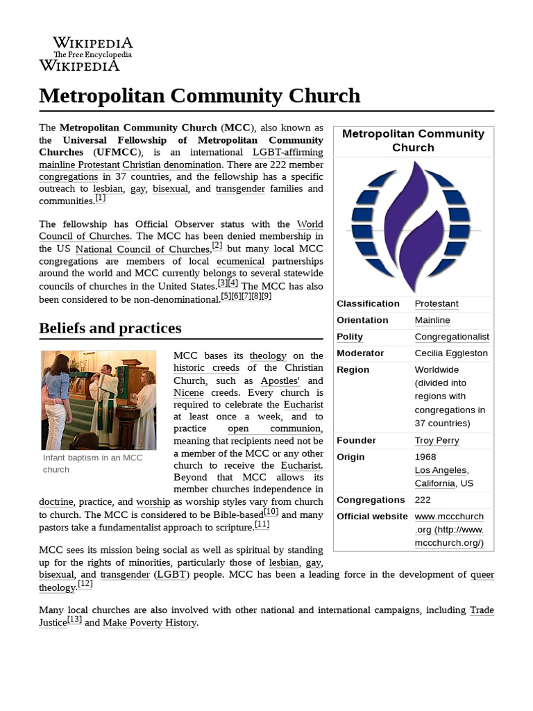 Metropolitan Community Church | PDF | Christian Organizations ...