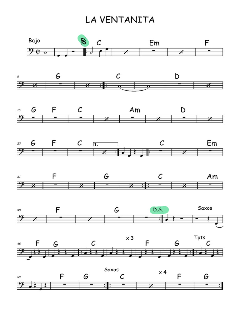La Ventanita - Bajo | PDF
