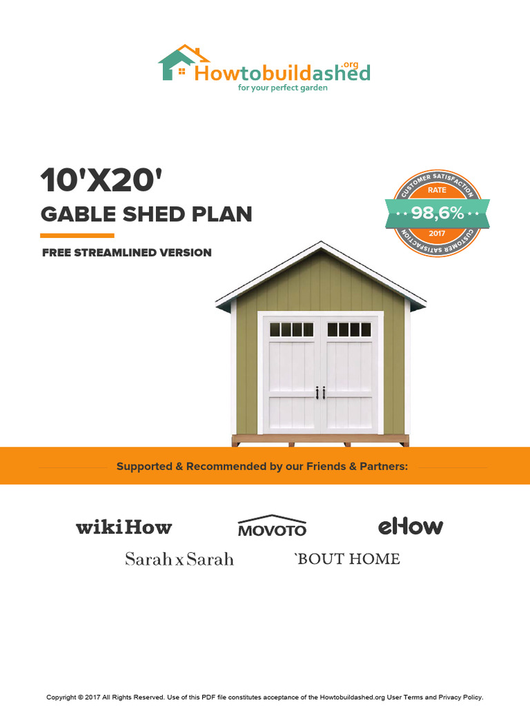 FREE_10x20_Shed_Plan | PDF | Door | Privacy