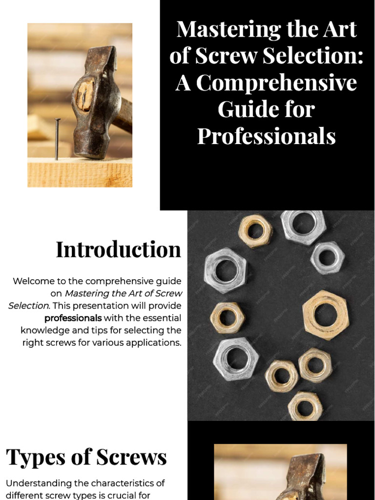 Screw Selection for Professionals | PDF | Home & Garden