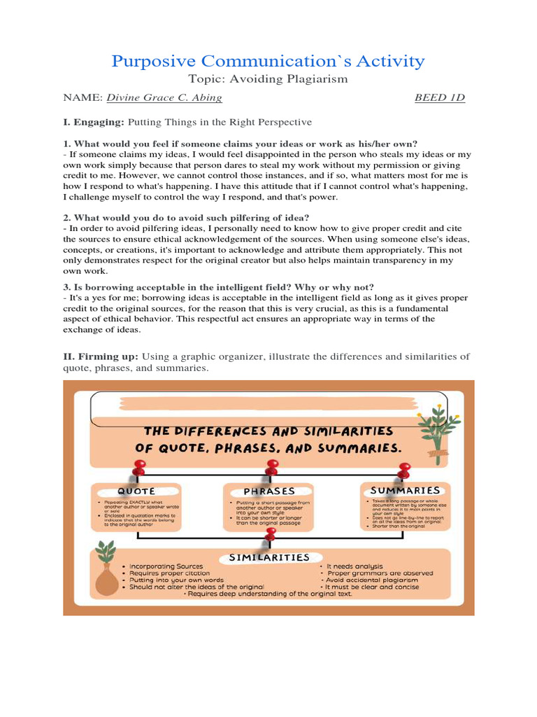Avoiding Plagiarism FINAL | PDF | Plagiarism | Cognitive Science