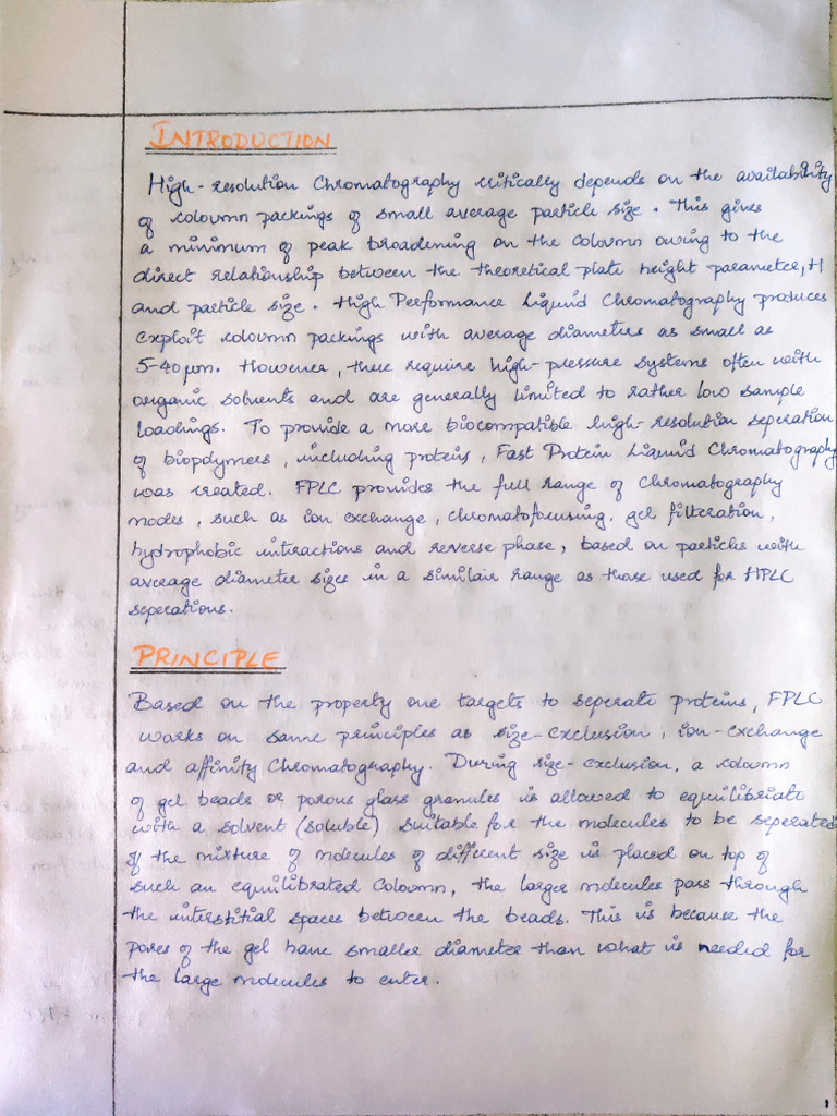 Fast Protein Liquid Chromatography | PDF | Analytical Chemistry ...