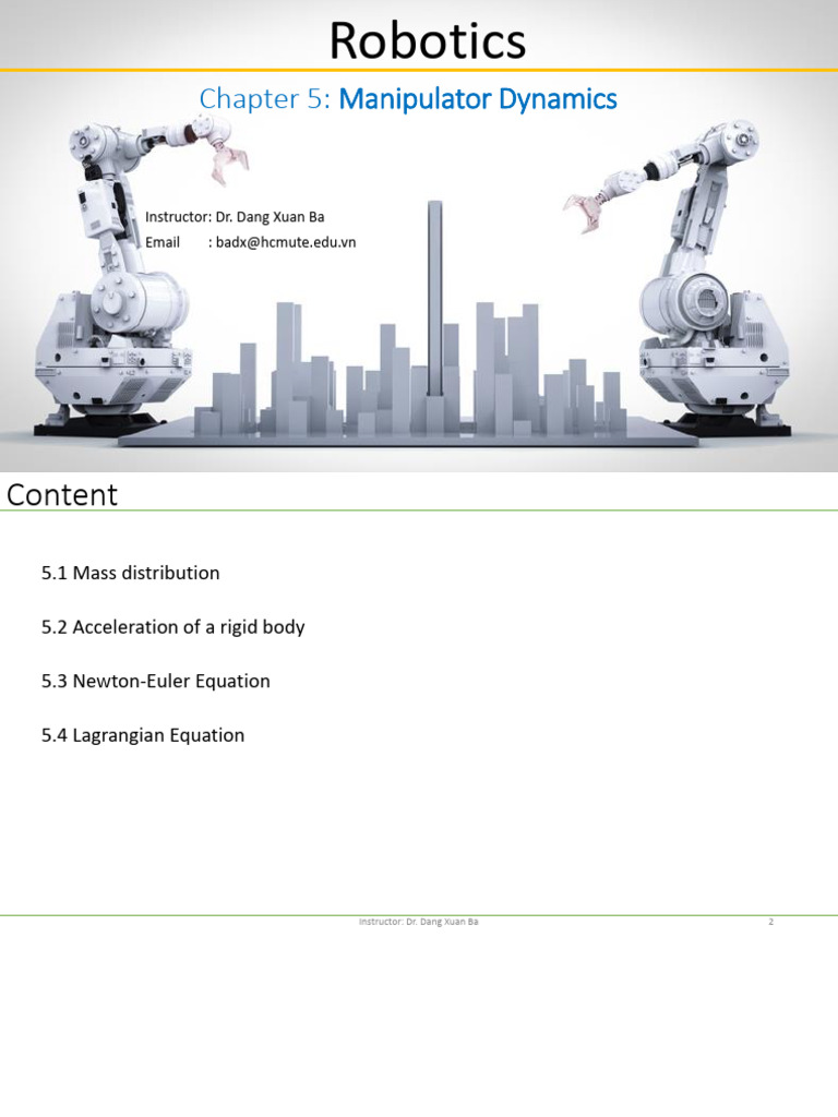 Robotics BK Chap 05 | PDF