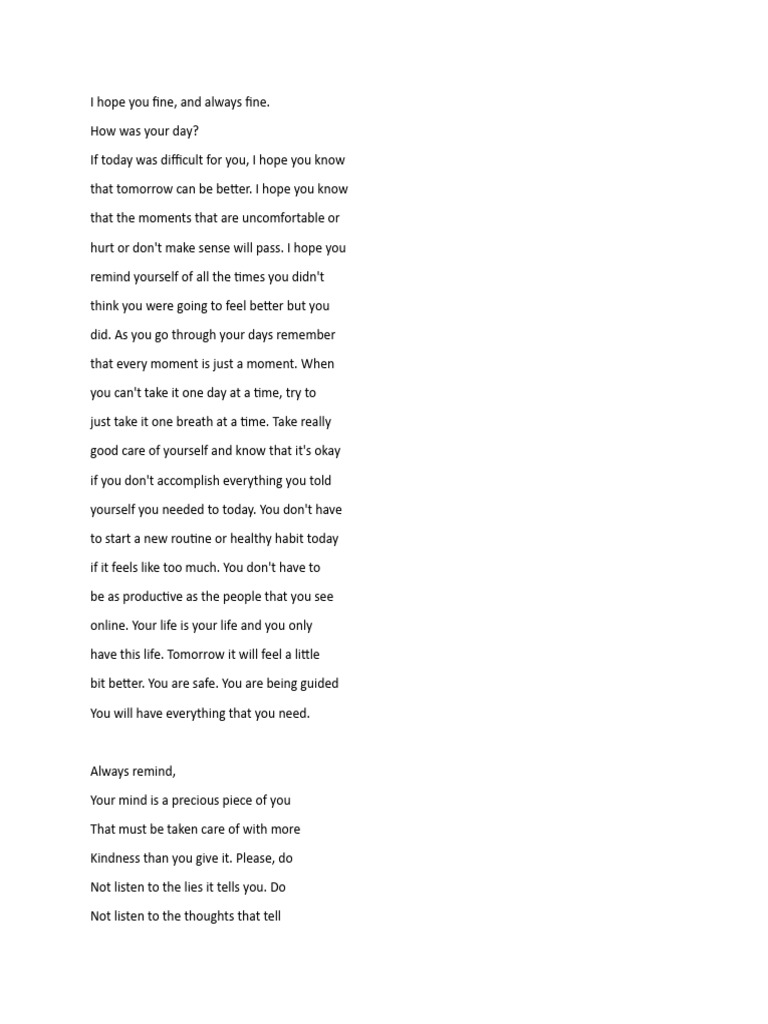 Speaking Script | PDF | Thought