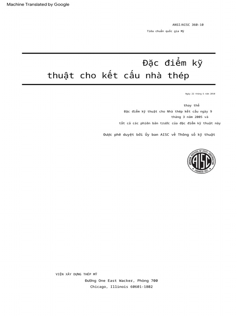 AISC 360-10-Specification for STRUCTURAL STEEL BUILDING_Part1_DICH | PDF