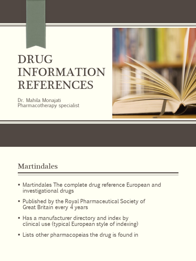 Essential Drug Info Sources | PDF | Pharmacology | Pharmacokinetics