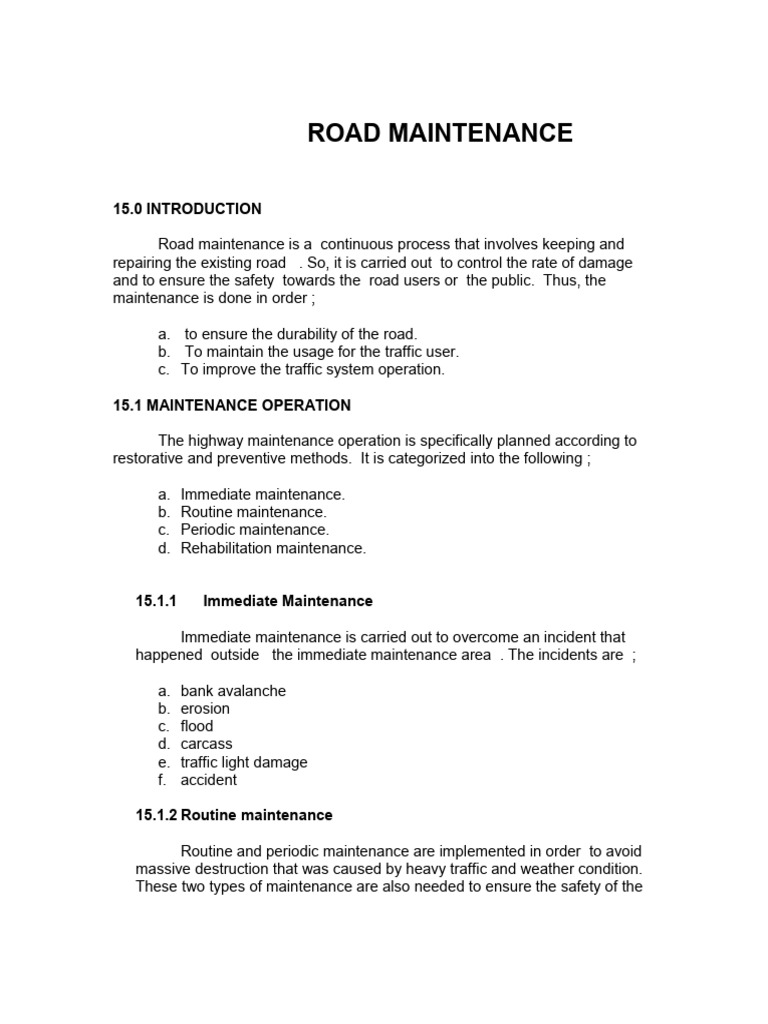 T9 Road Maintenance | PDF | Road Surface | Road T9 Road Maintenance | PDF | Road Surface | Road