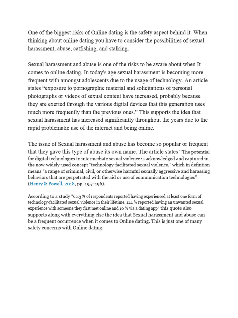 One of The Biggest Risks of Online Dating Is The Safety Aspect Behind ...