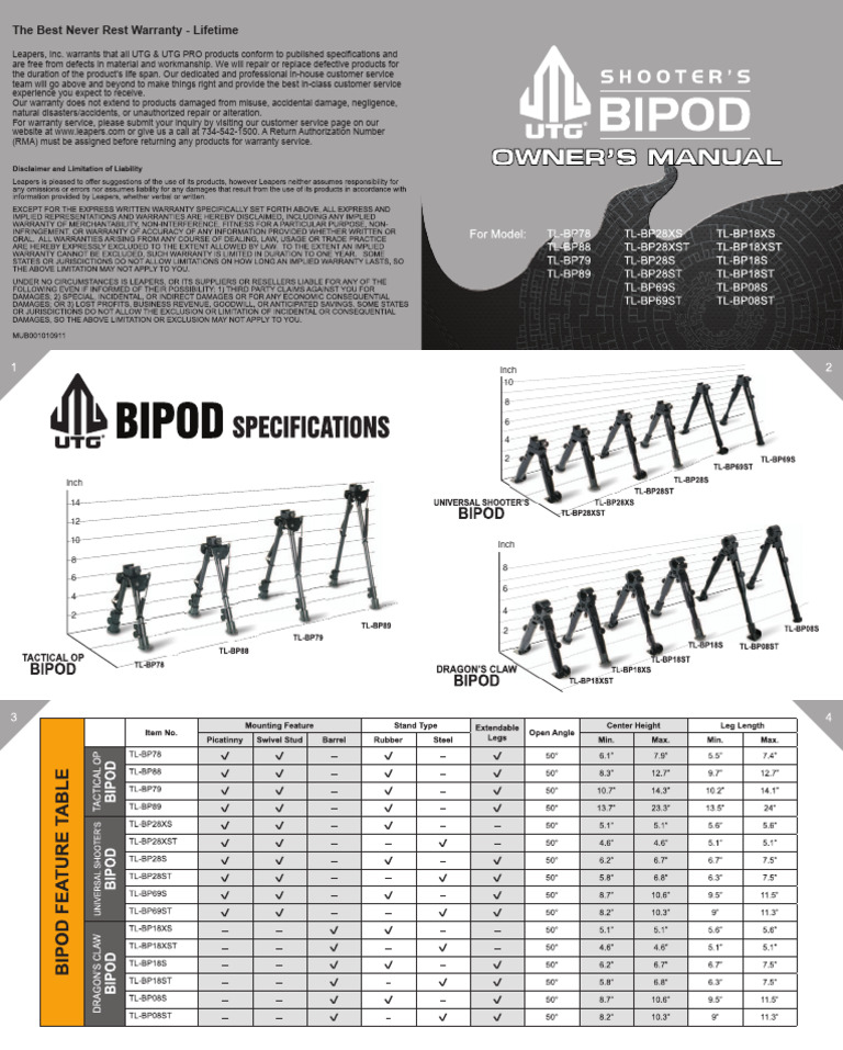 Manual-Bipod (For General Bipod) | PDF