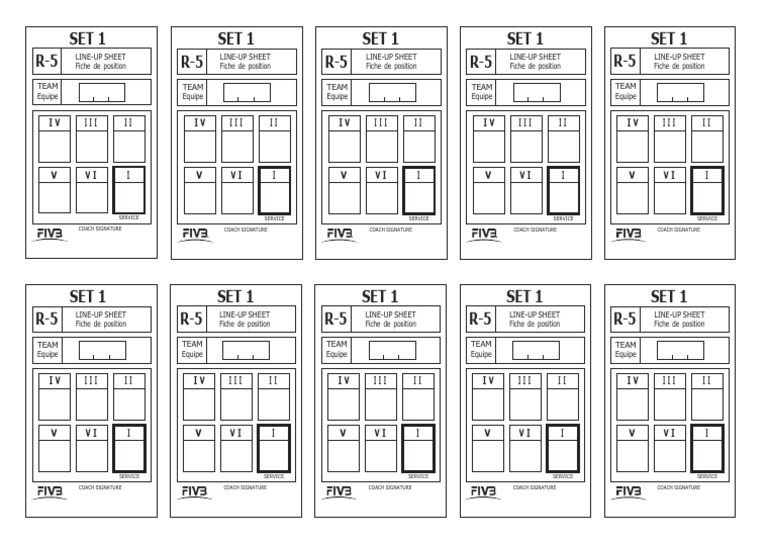 Line Up Sheet 1 | PDF