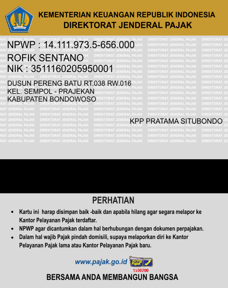 NPWP NEW SANGAT | PDF